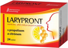 Larypront s propolisem a citrónem 24 tablet - Vyléčíme.cz